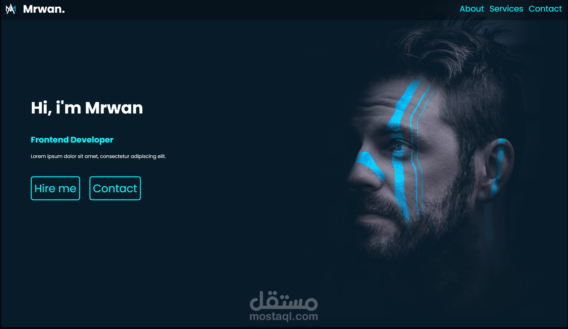 موقع شخصي او Portfolio ب Html Css Js مستقل