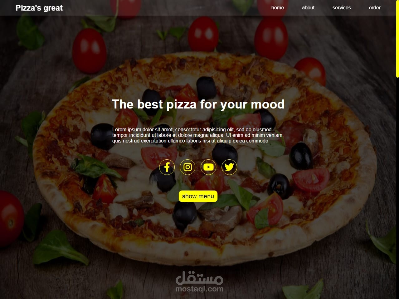 برمجة المواقع بلغات Html5 Css Javascript مستقل