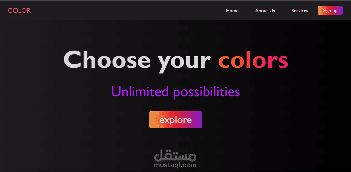 موقع باستخدام Html Css Javascript مستقل