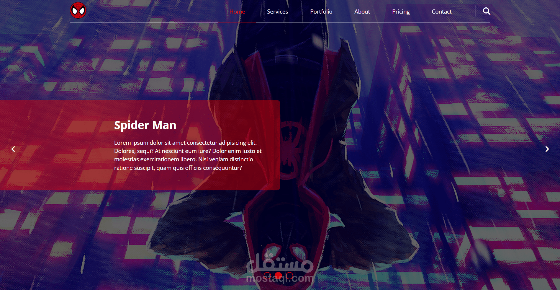 Spider Man Landing Page | مستقل