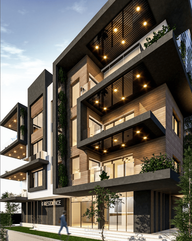 3d design and render of a modern residential building | مستقل