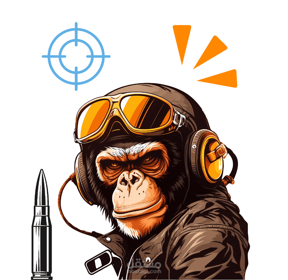 تصميم مطبوع للتيشرت ( Army Monkey ) | مستقل