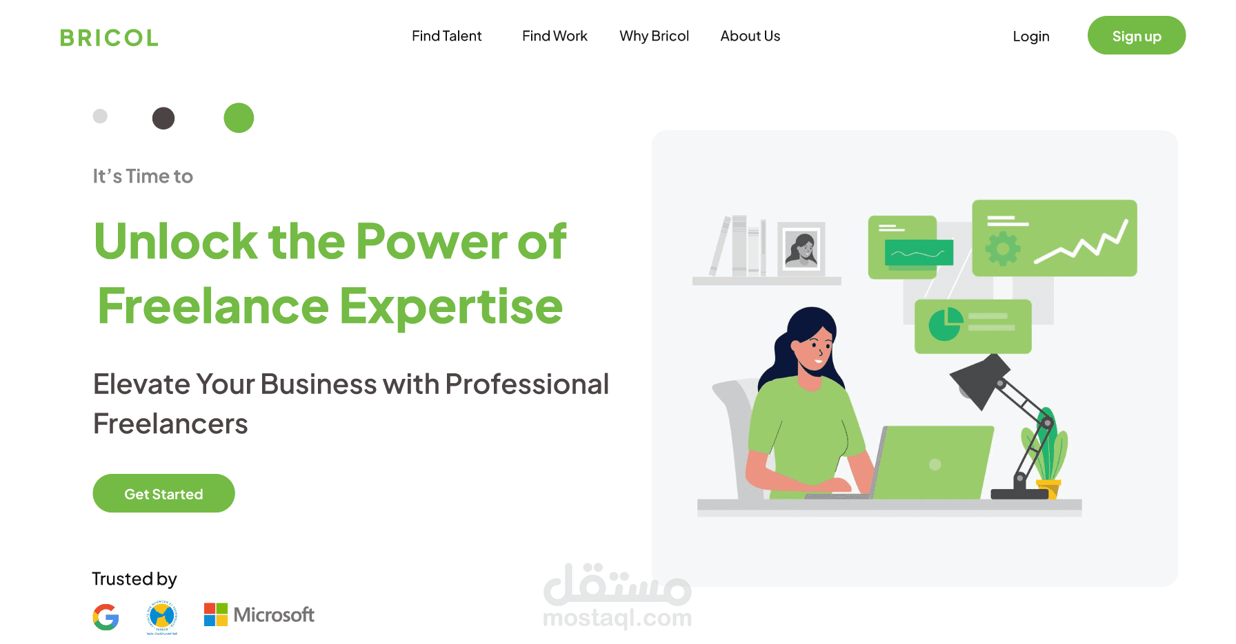 Progressive Web Application About Freelance platform - Full Stack | مستقل