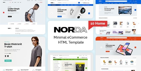Norda-Minimal Ecommerce HTML Template | مستقل Norda-Minimal Ecommerce HTML Template | مستقل