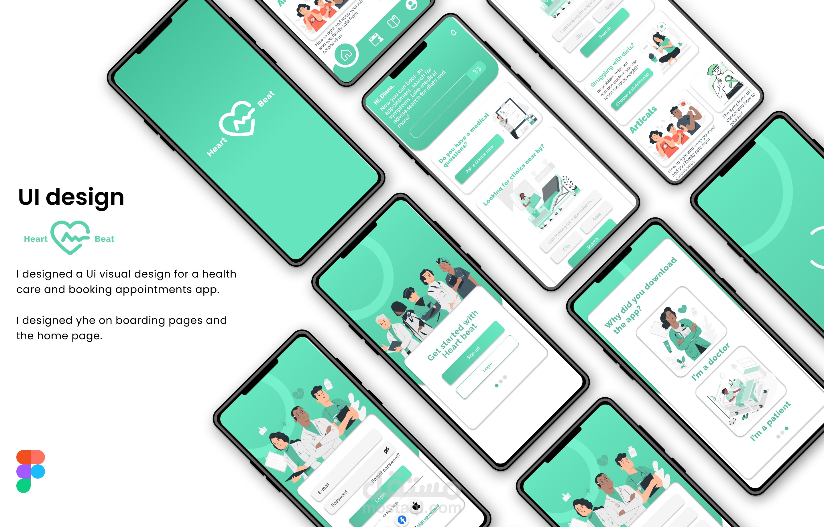 Ui Design For Medical Care App مستقل
