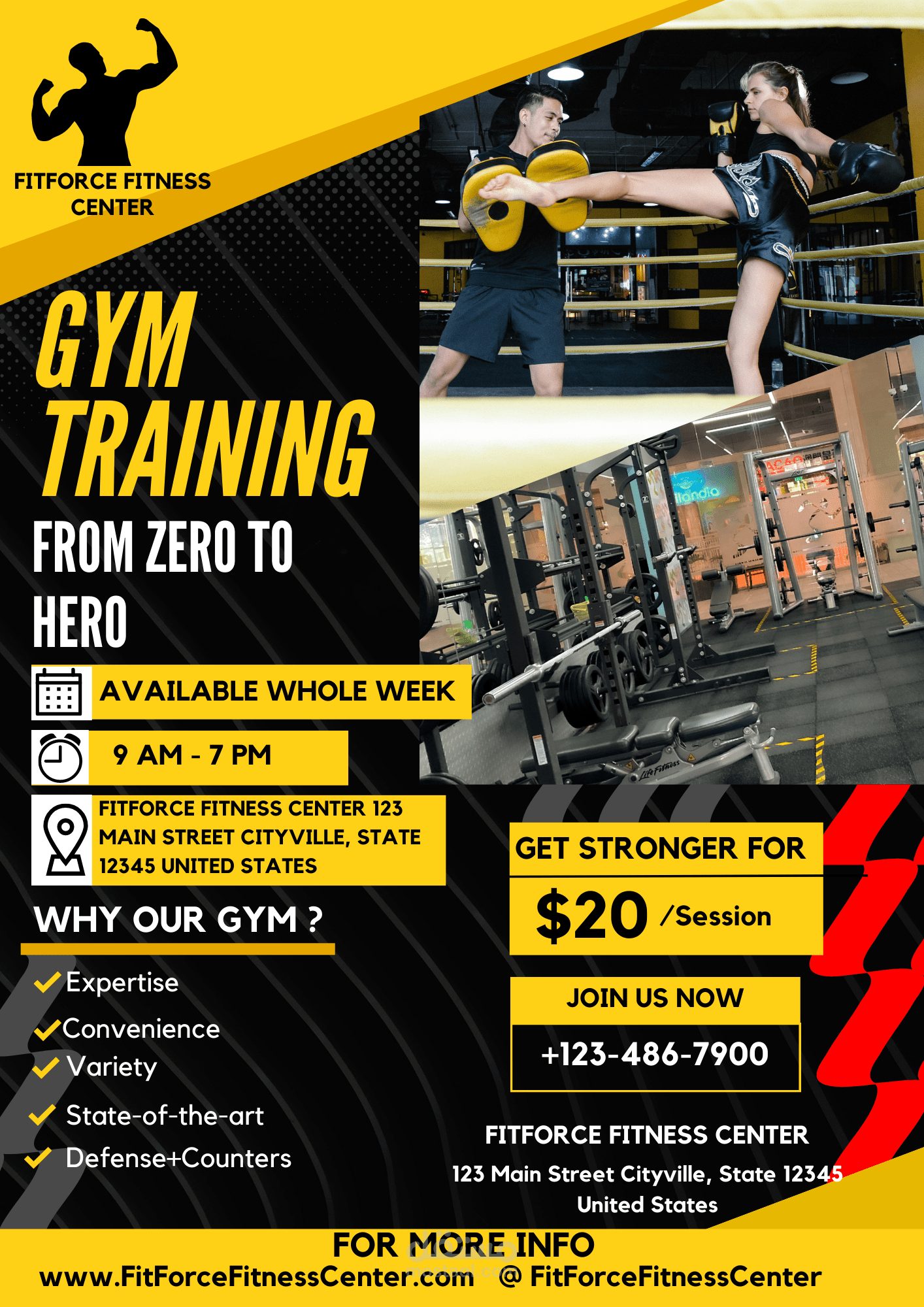 GYM POSTER ADVERTISEMENT | مستقل