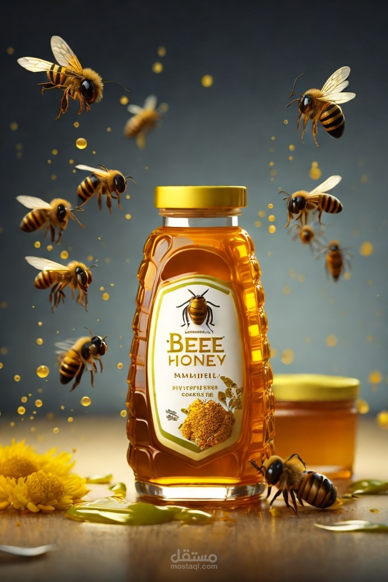صورة الاعلان عن منتج عسل نحل طبيعي | مستقل