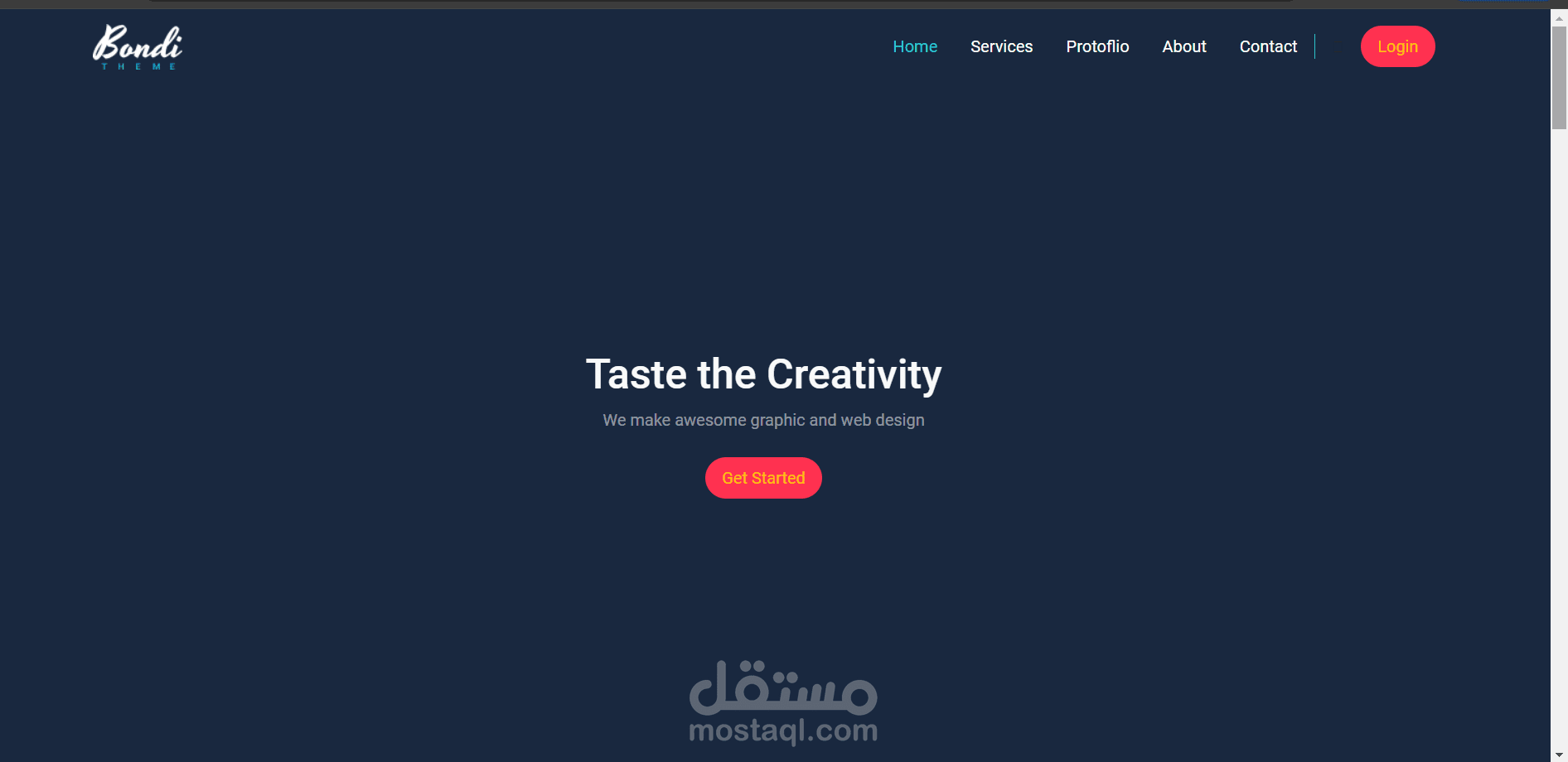 Taste the Creativity BootStrap Project | مستقل