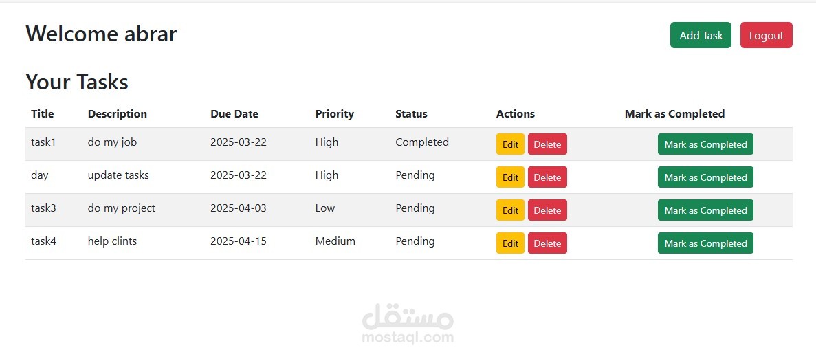 task management system using php | مستقل
