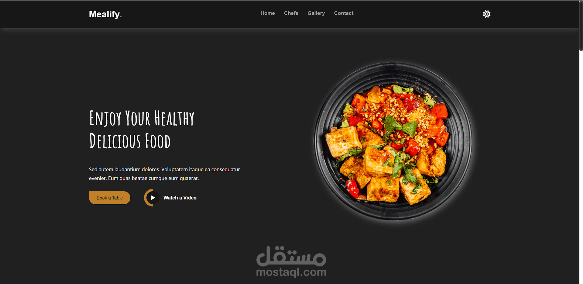 Mealify - restaurant website | مستقل