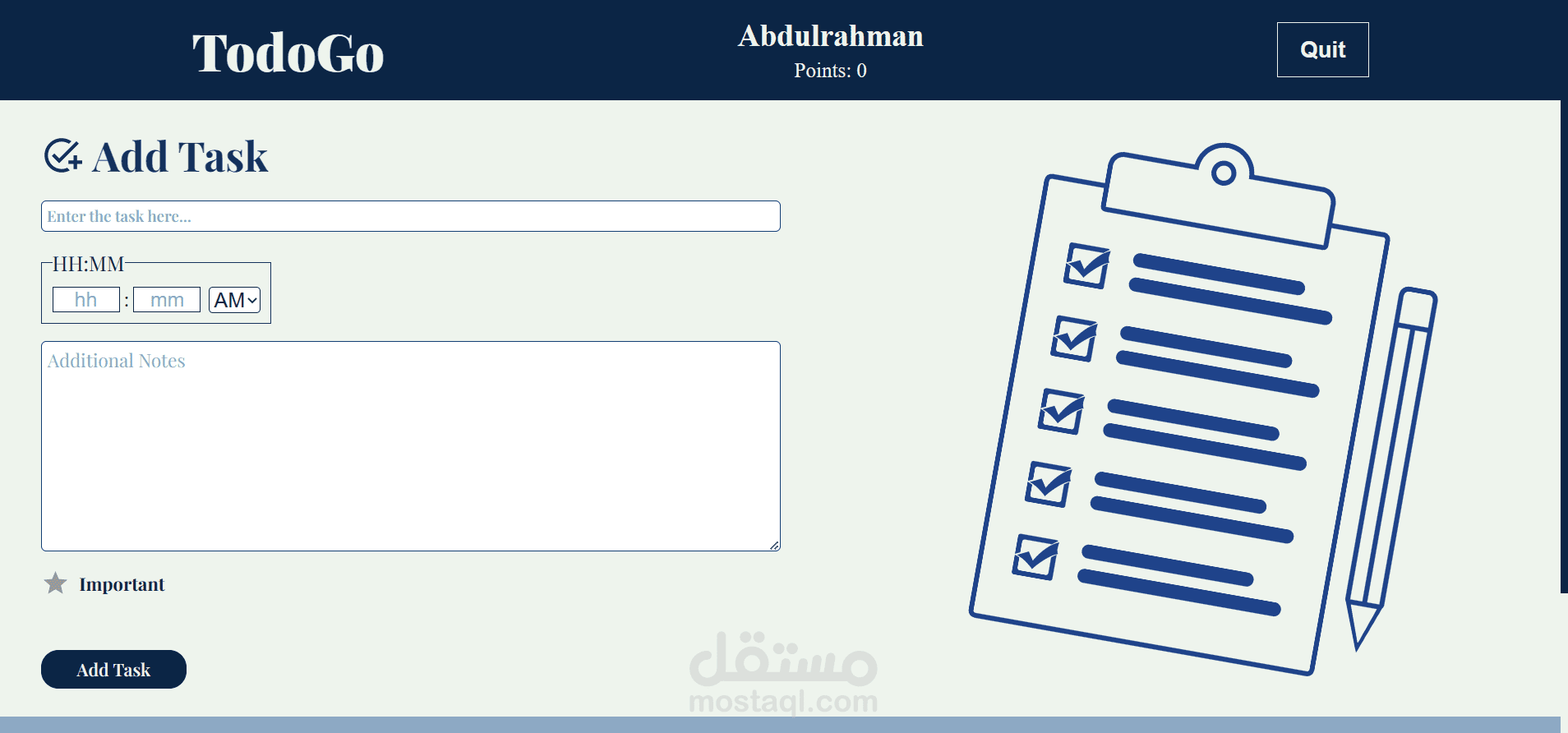 Todo-list APP | React, React Router, JavaScript | مستقل Todo-list APP | React, React Router, JavaScript | مستقل