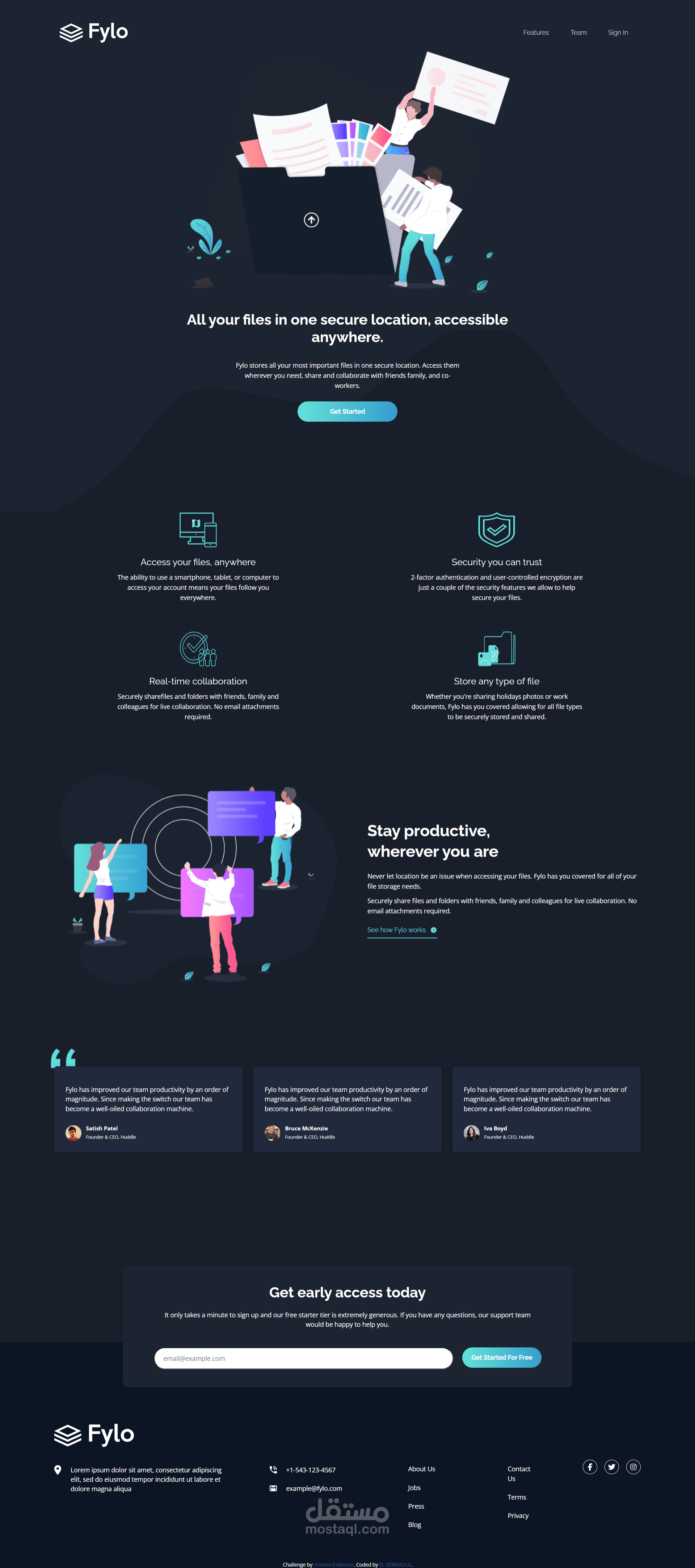 landing page | Fylo | مستقل landing page | Fylo | مستقل