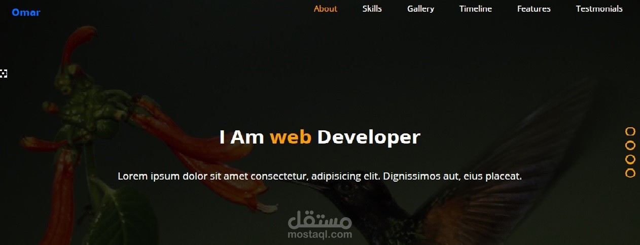 موقع الكترونى مصمم بلغات Html Css Javascript مستقل