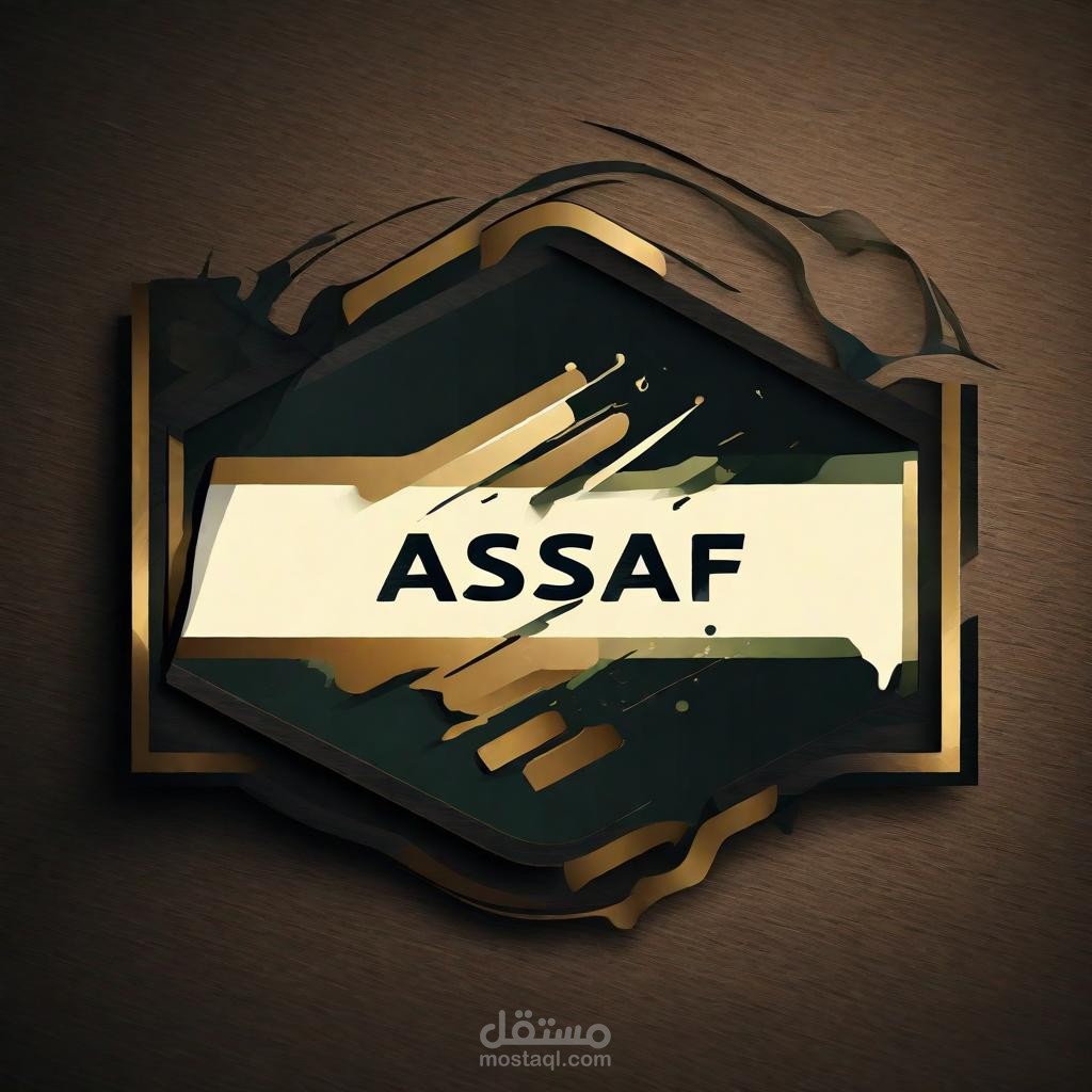 Logo design with the name Assaf | مستقل