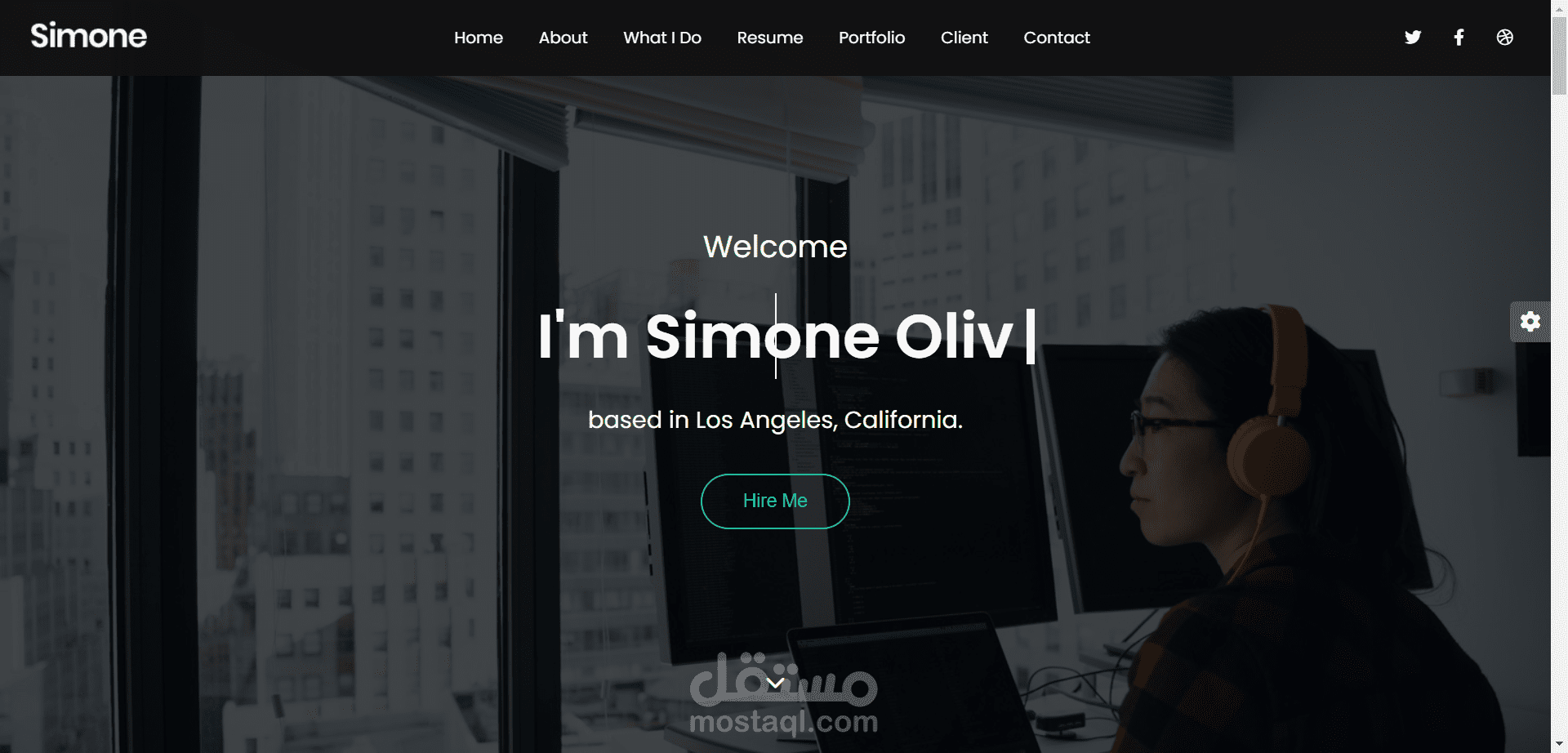 Simone Landing page | مستقل