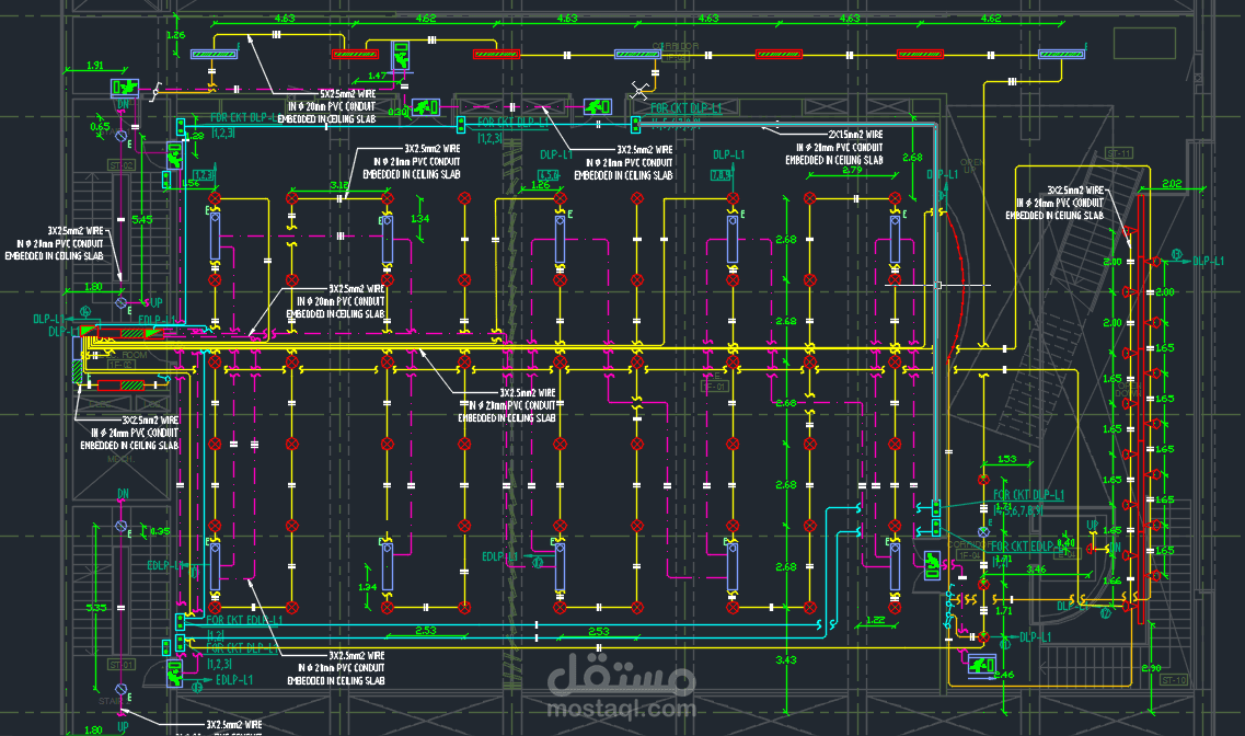تصميم مخطط كهربائي لأربعة شقق ومخططات شوب درونج | مستقل
