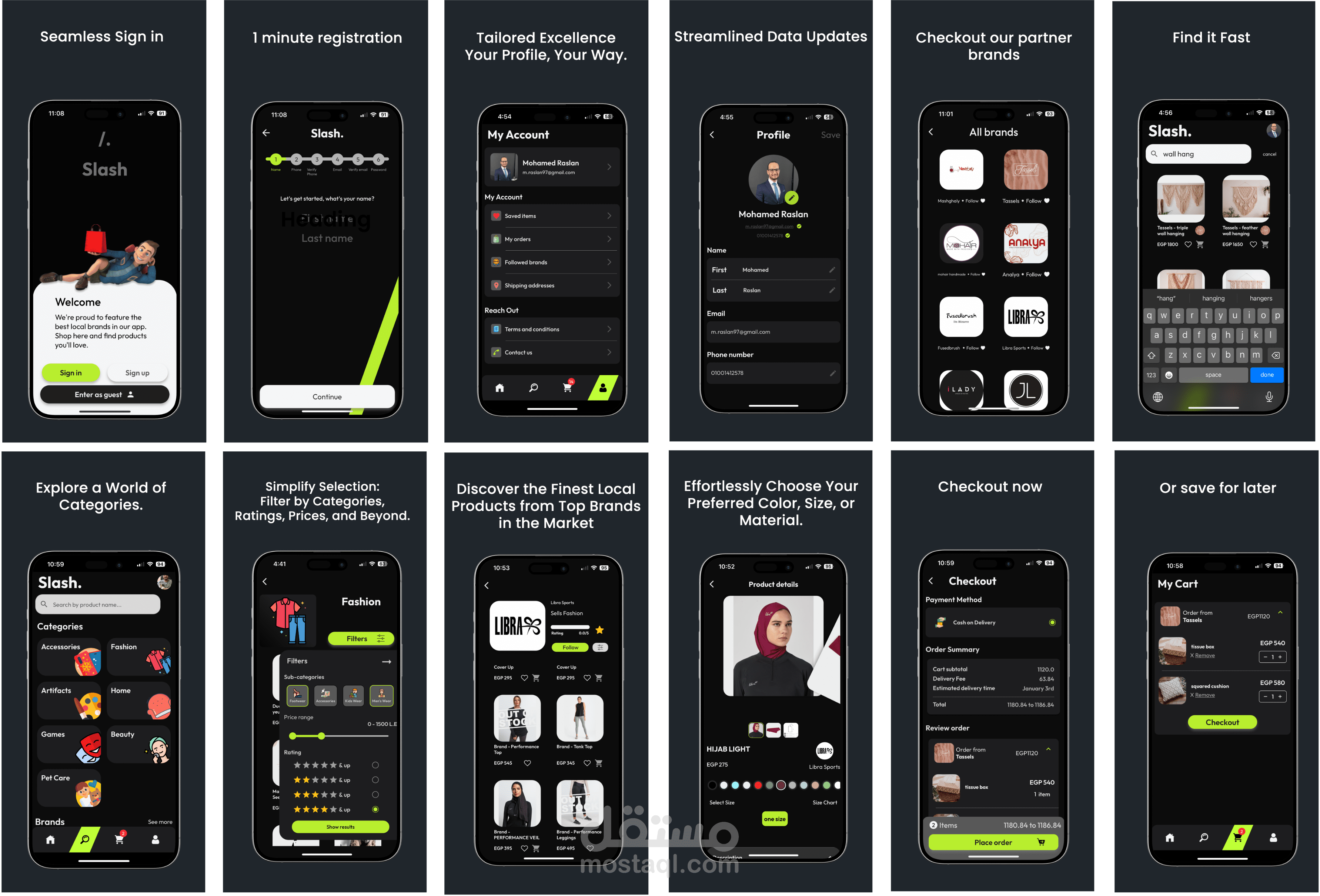 Slash. e-commerce app | مستقل