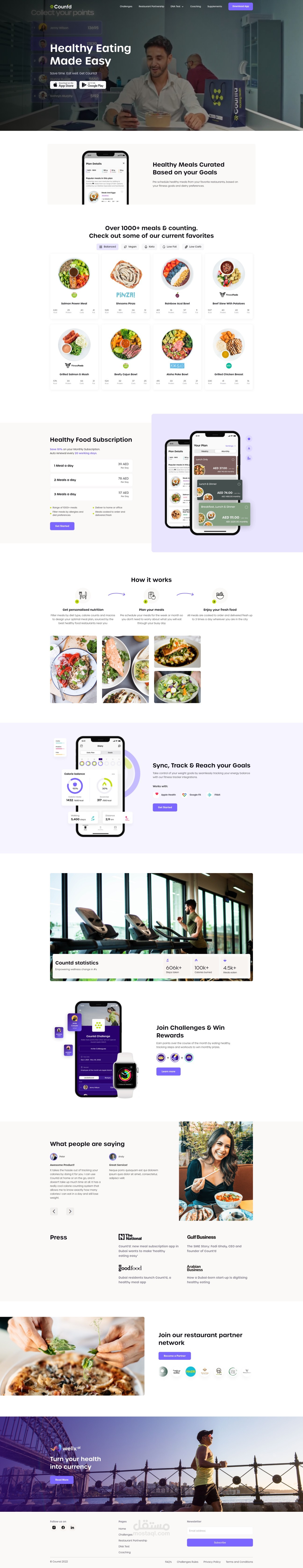 CountD Healthy Food Application | مستقل