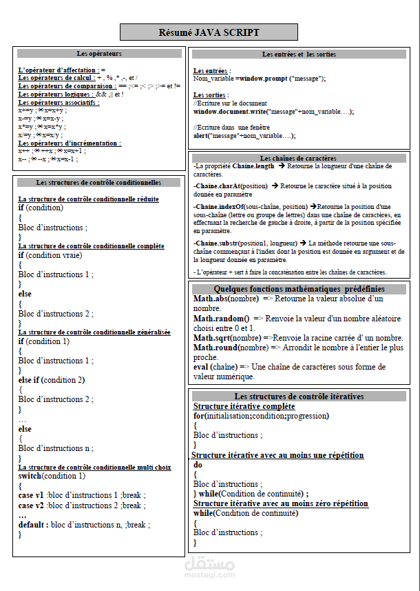 courses JAVASCRIPT | مستقل