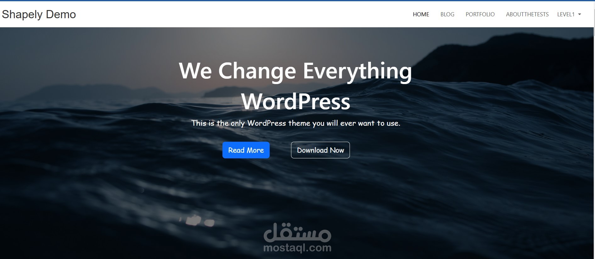 One-Page Responsive Website – Bootstrap & JavaScript | مستقل