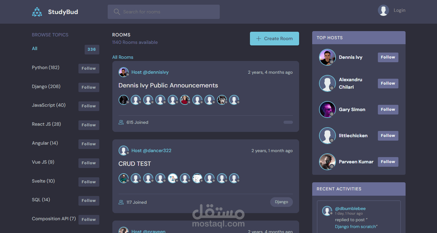 Build A Discord Like Application With Python Django مستقل