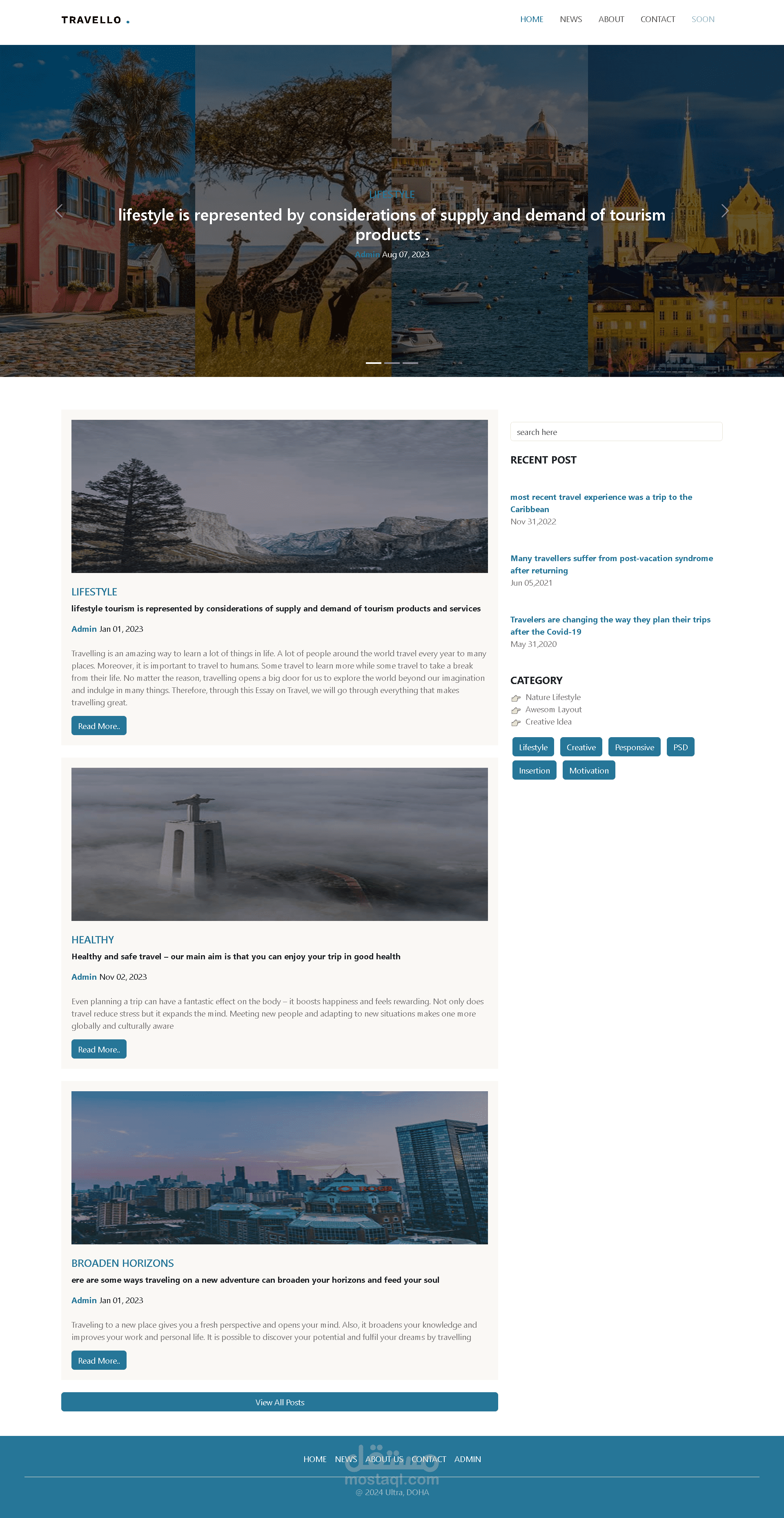 Travel website | مستقل