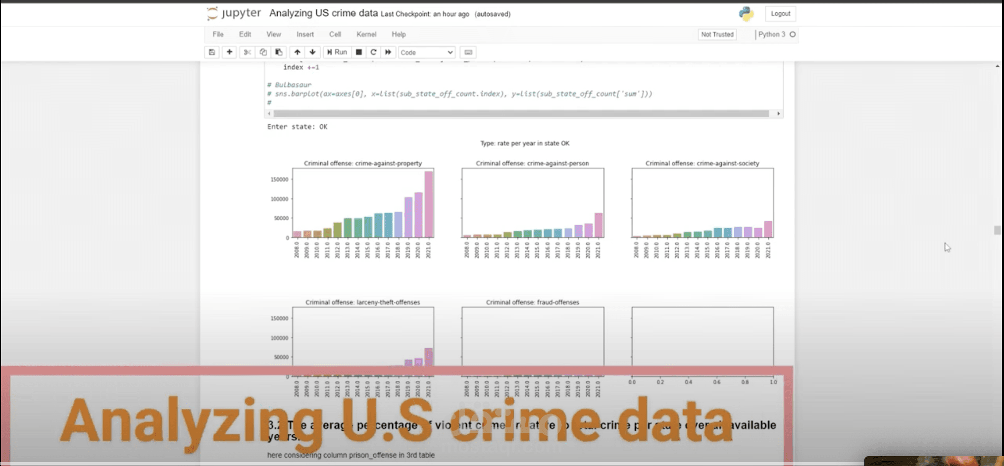 Analyzing US crime data | مستقل