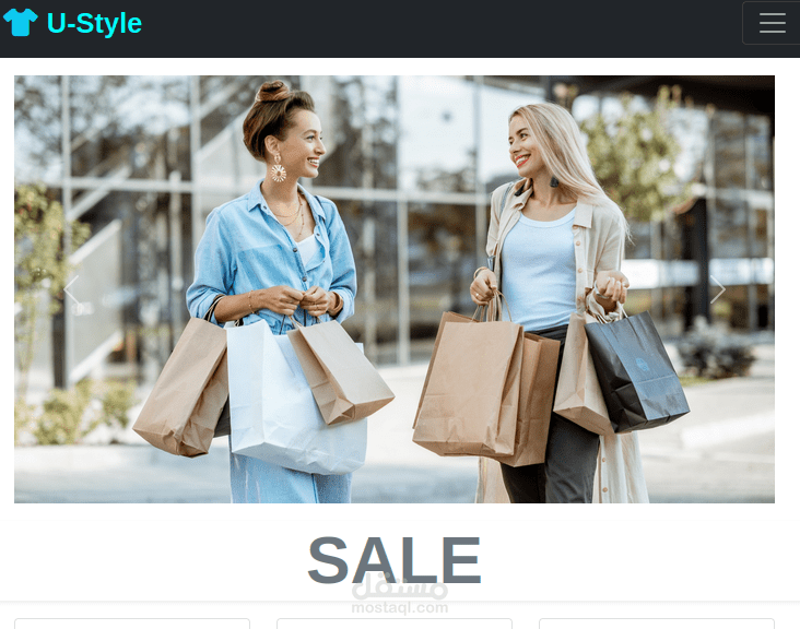 responsive E-commerce website with bootstrap | مستقل