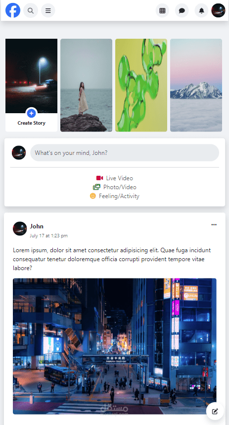 a responisve clone of Facebook website using Bootstrap 5 and SASS ... a responisve clone of Facebook website using Bootstrap 5 and SASS ...