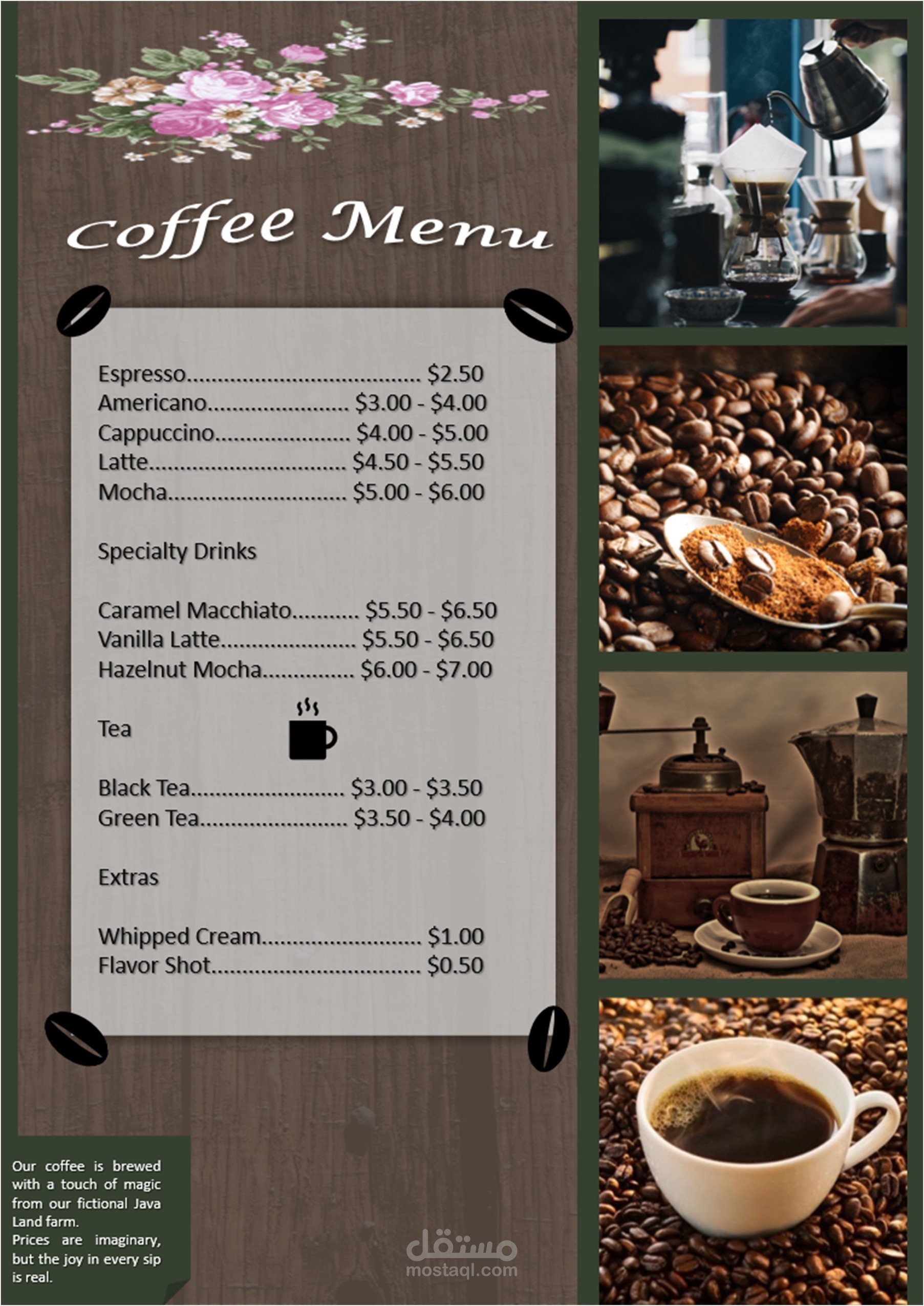 Coffee Shop Menu Temp | مستقل