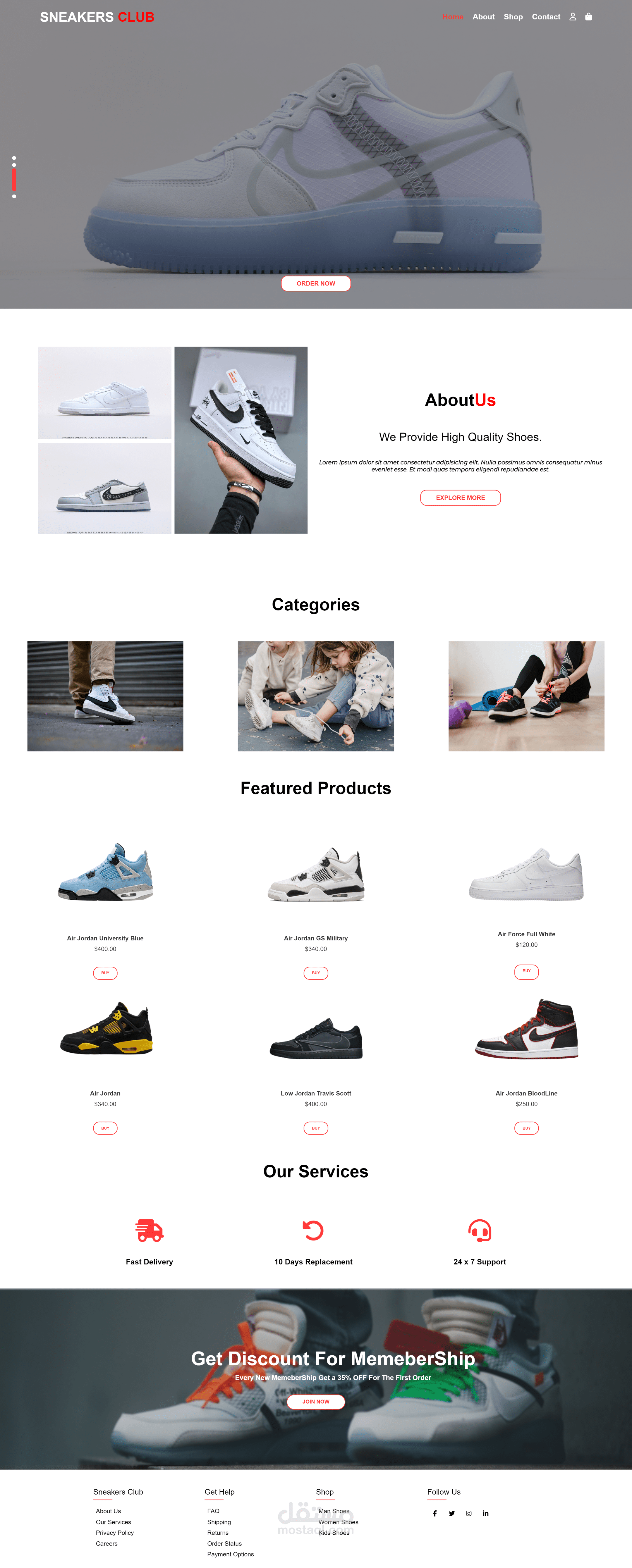 ecommerce shoes store | مستقل