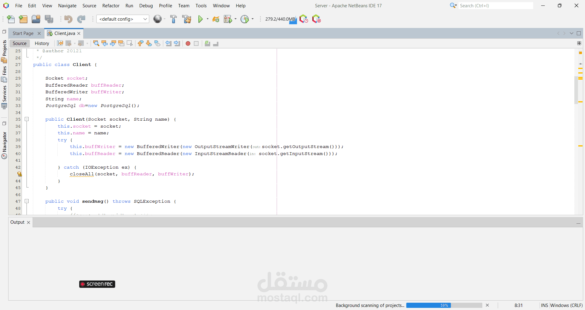 TCP_SERVER BY JAVA | مستقل