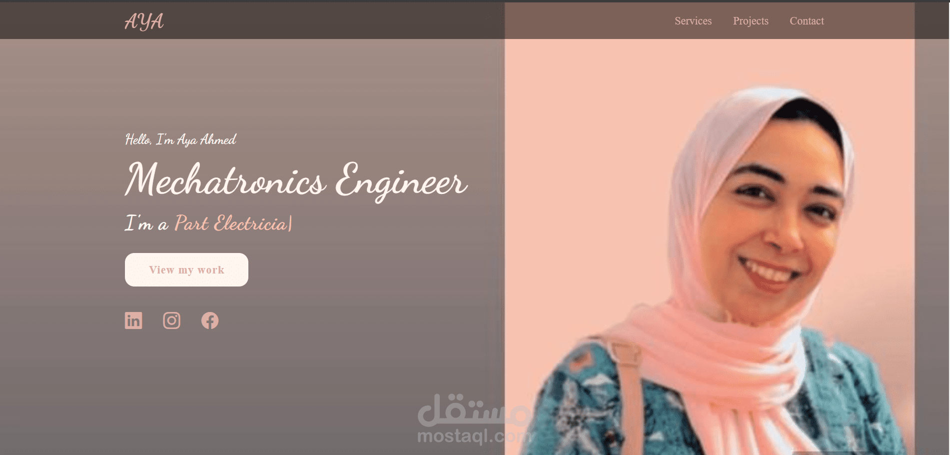 تصميم وتطوير موقع إلكتروني لمهندسة ميكاترونيك | مستقل