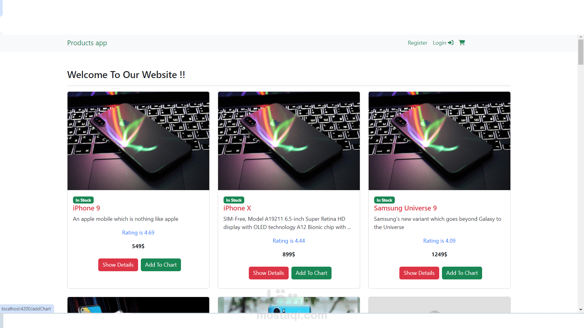 Ecommerce Using Angular مستقل