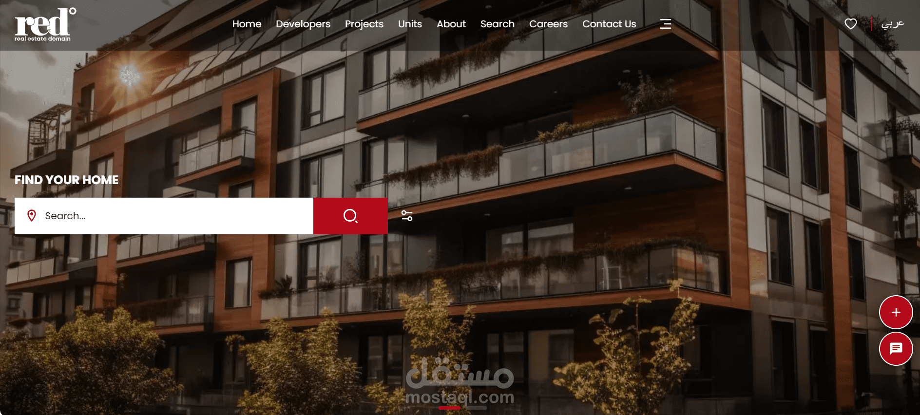 RED real estate website | مستقل