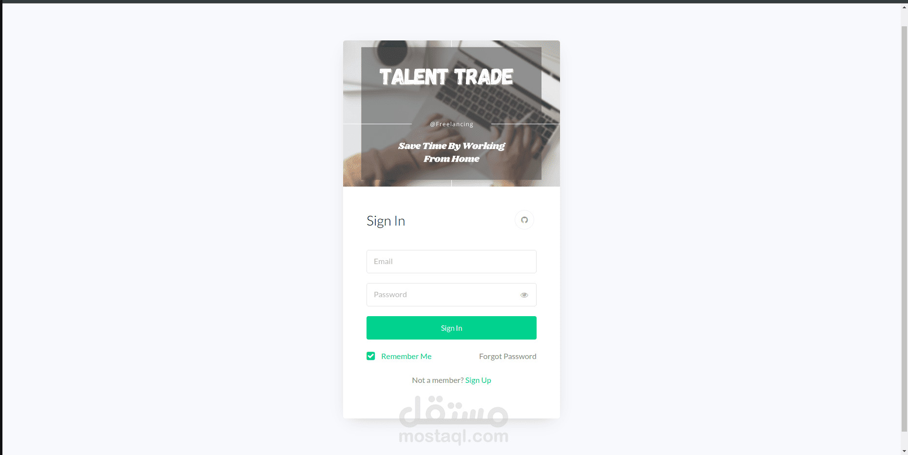 Talent Trade Web Application | مستقل