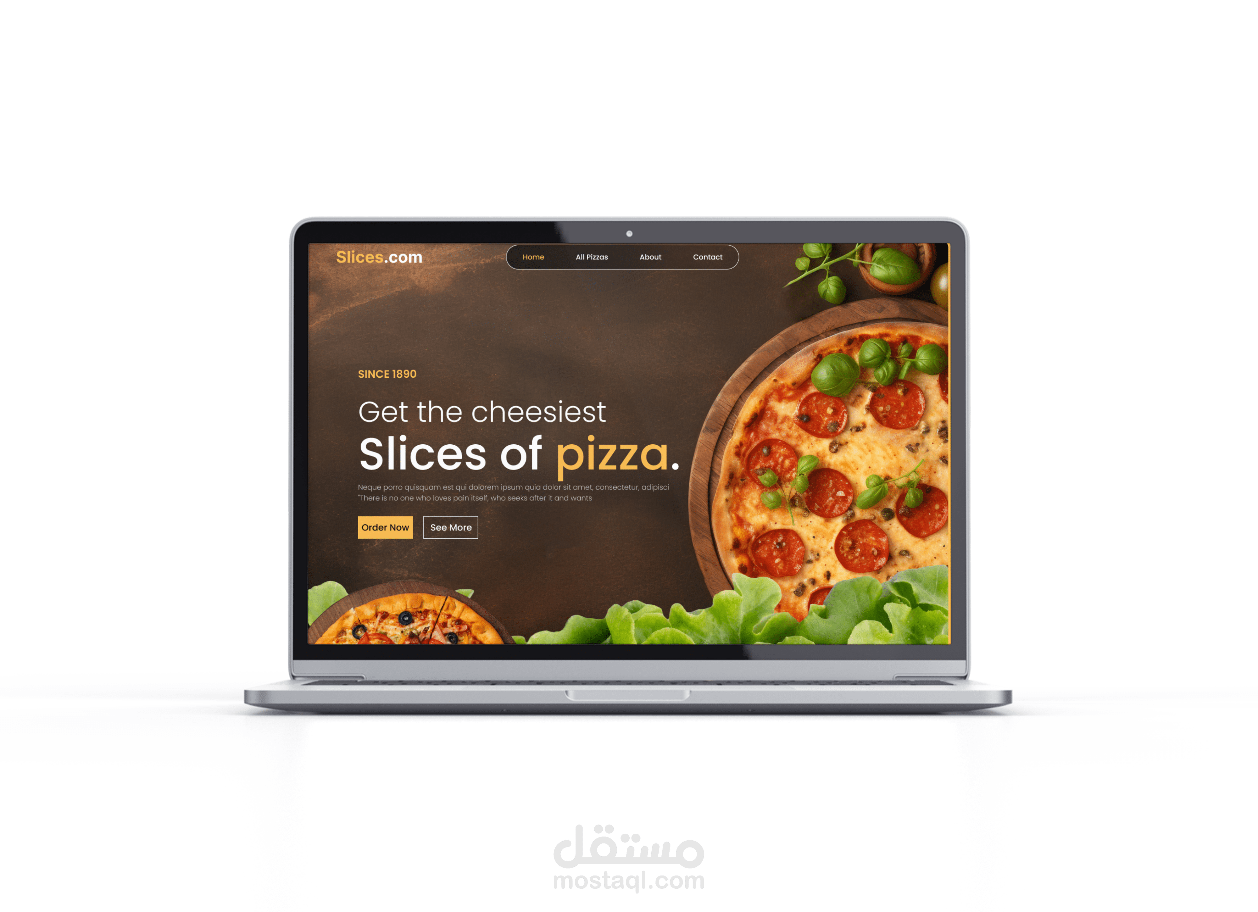 Pizza Website UI Design | مستقل
