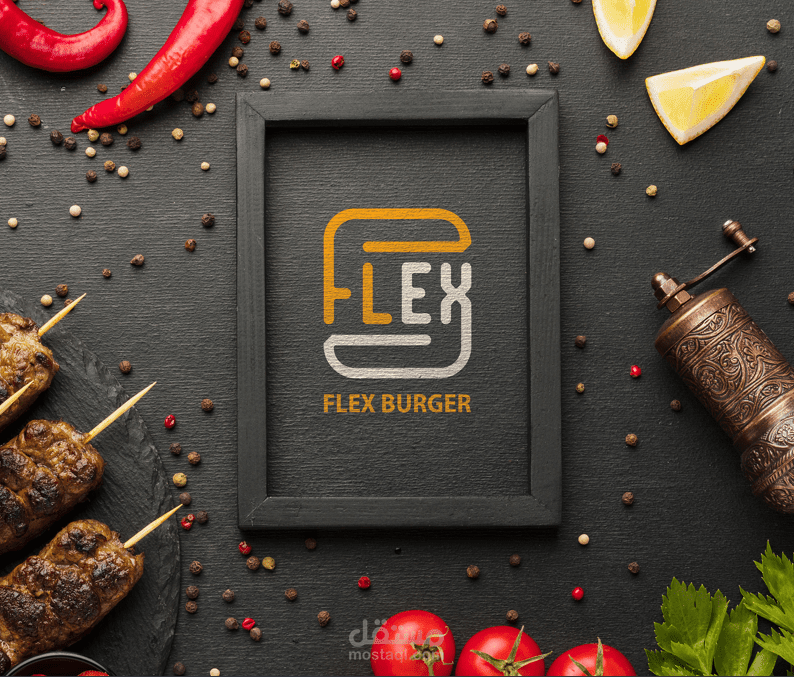 Logo design and visual identity for - Flex Burger | مستقل