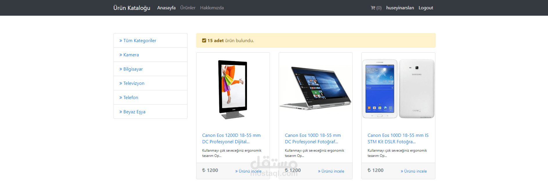 ASP.NET E-Commerce Site Project | مستقل