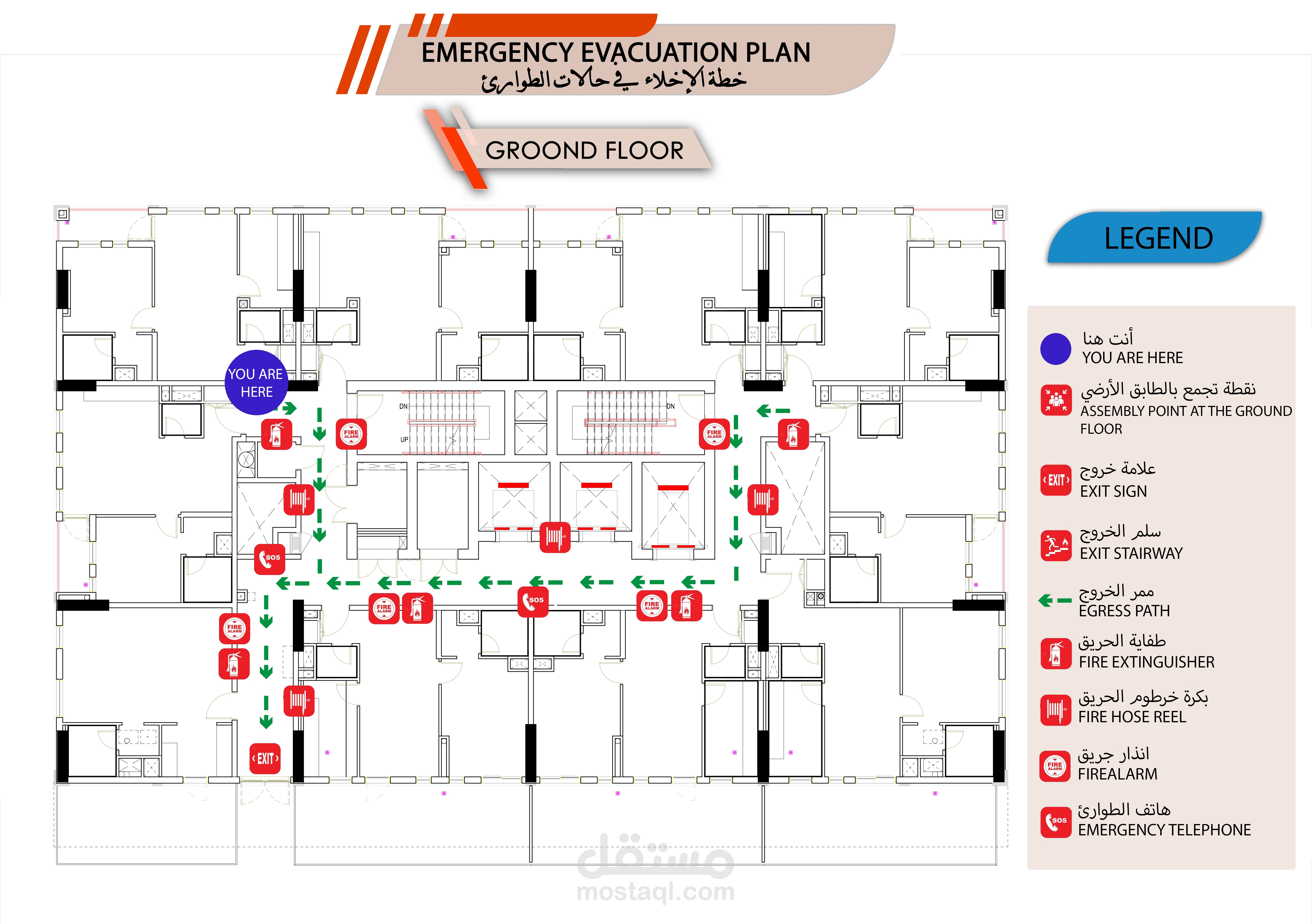 مخطط خطة الإخلاء في حالة الطوارئ | مستقل