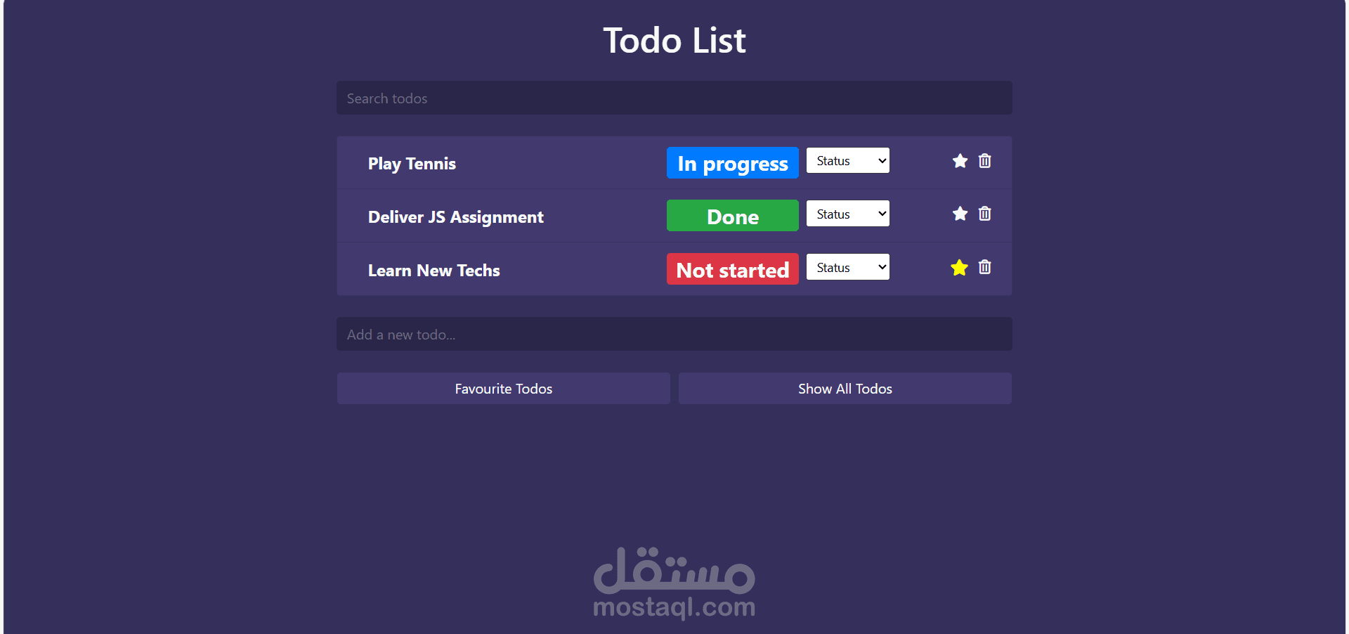 Todo List | مستقل