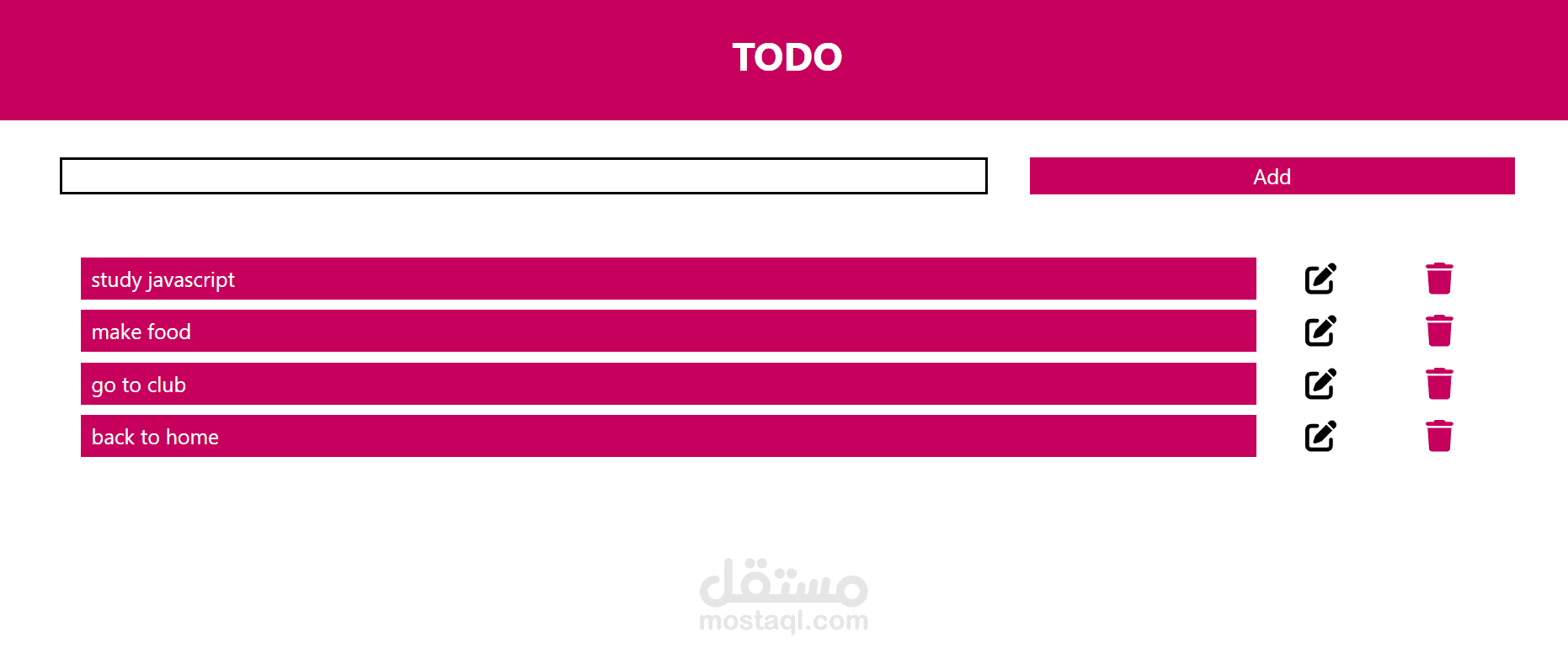 Todo App | مستقل