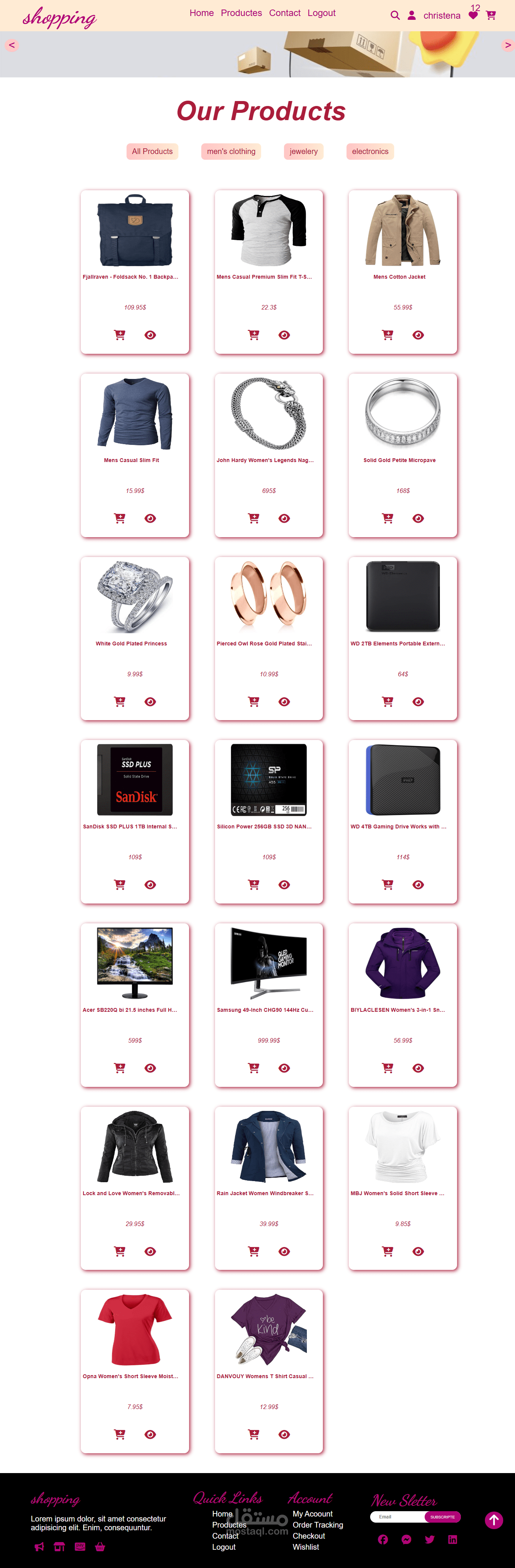 e-commerce Shopping Platform | مستقل