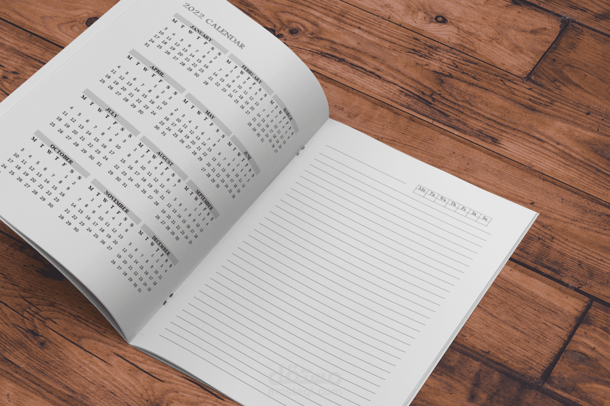 Notebook with Calendar | مستقل