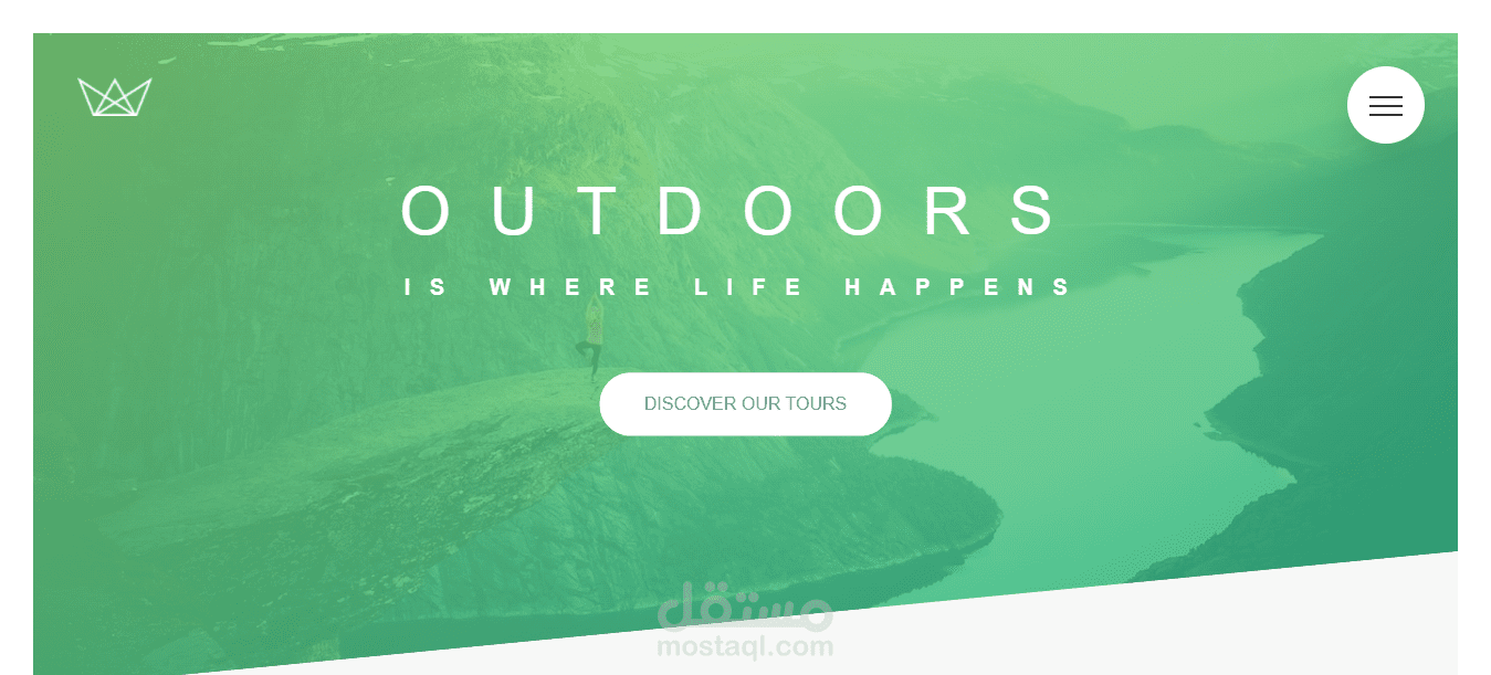 Natours Website - موقع لشركة سياحية خاصة بالرحلات في الهواء الطلق | مستقل