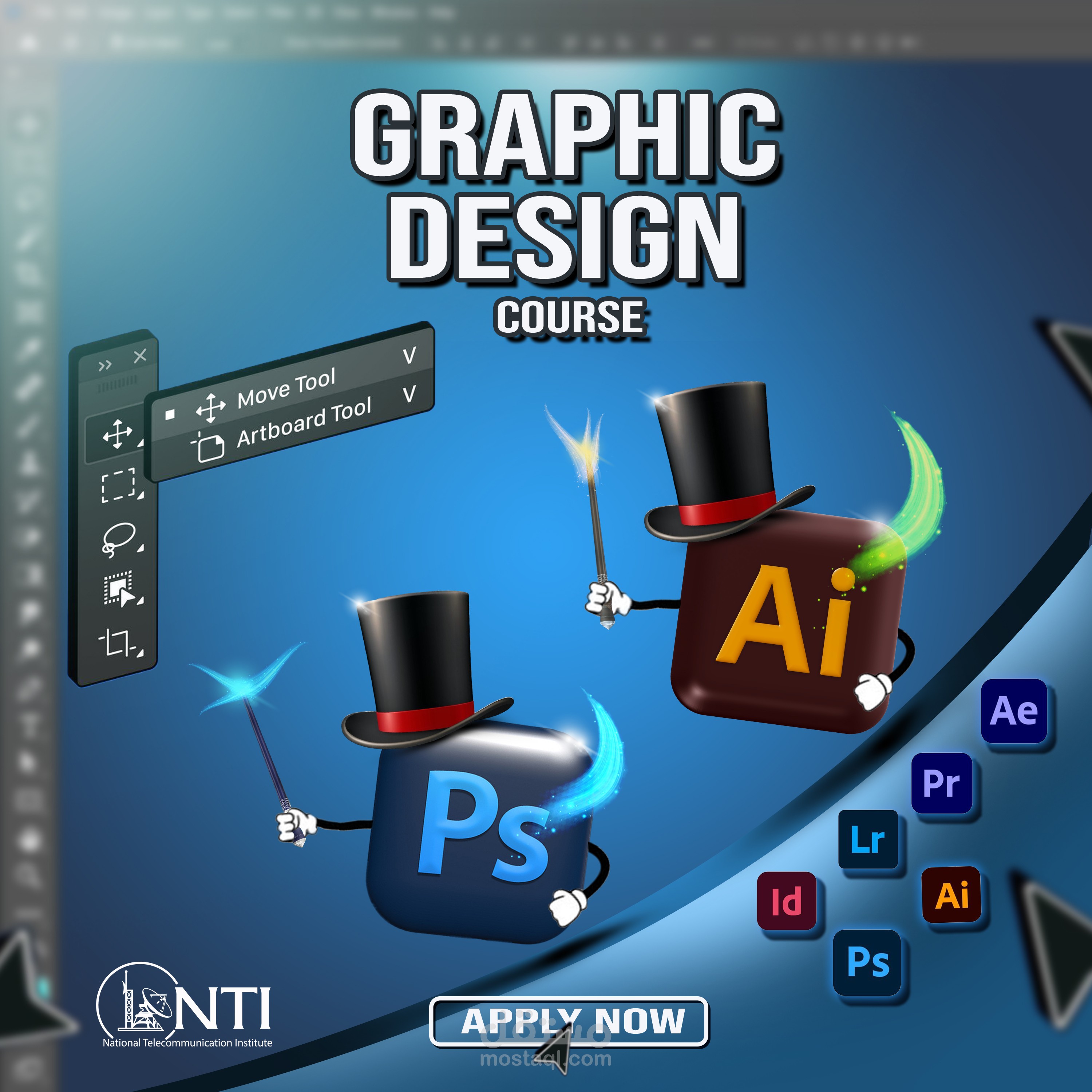 Graphic design course social media post | مستقل