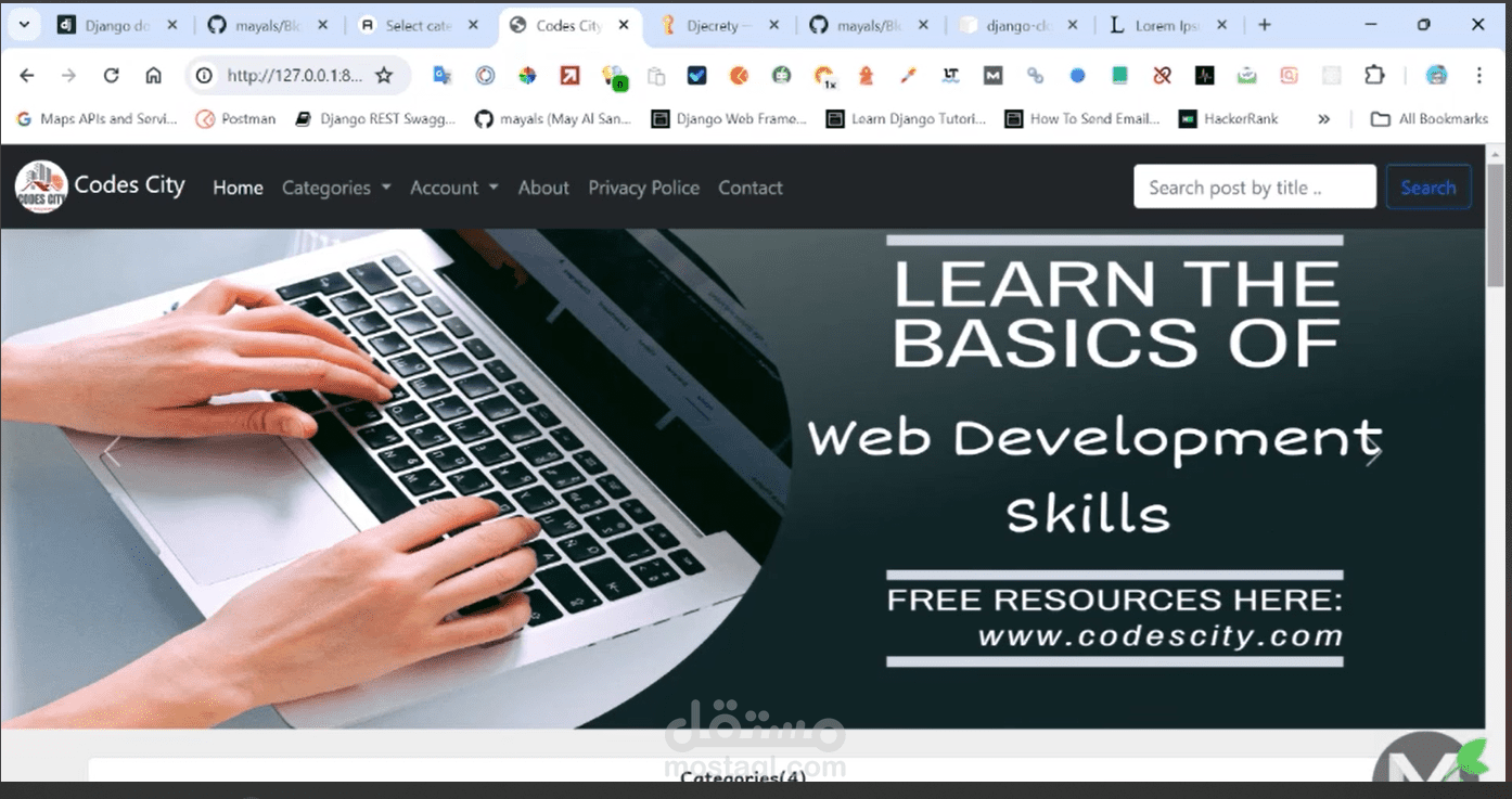 Advanced Blog Application Using Django | مستقل