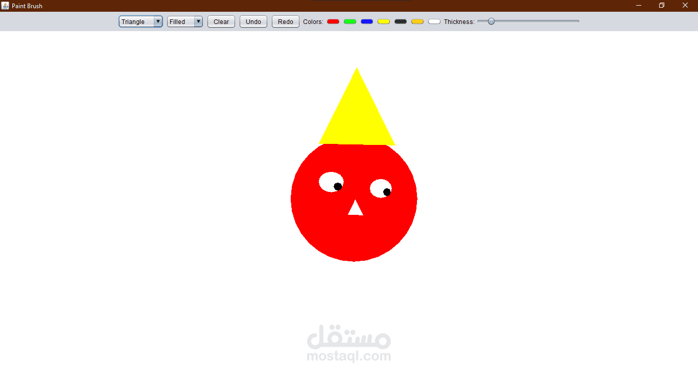 Paint Brush a Java desktop application for drawing, built with Swing GUI and OOP principles | مستقل
