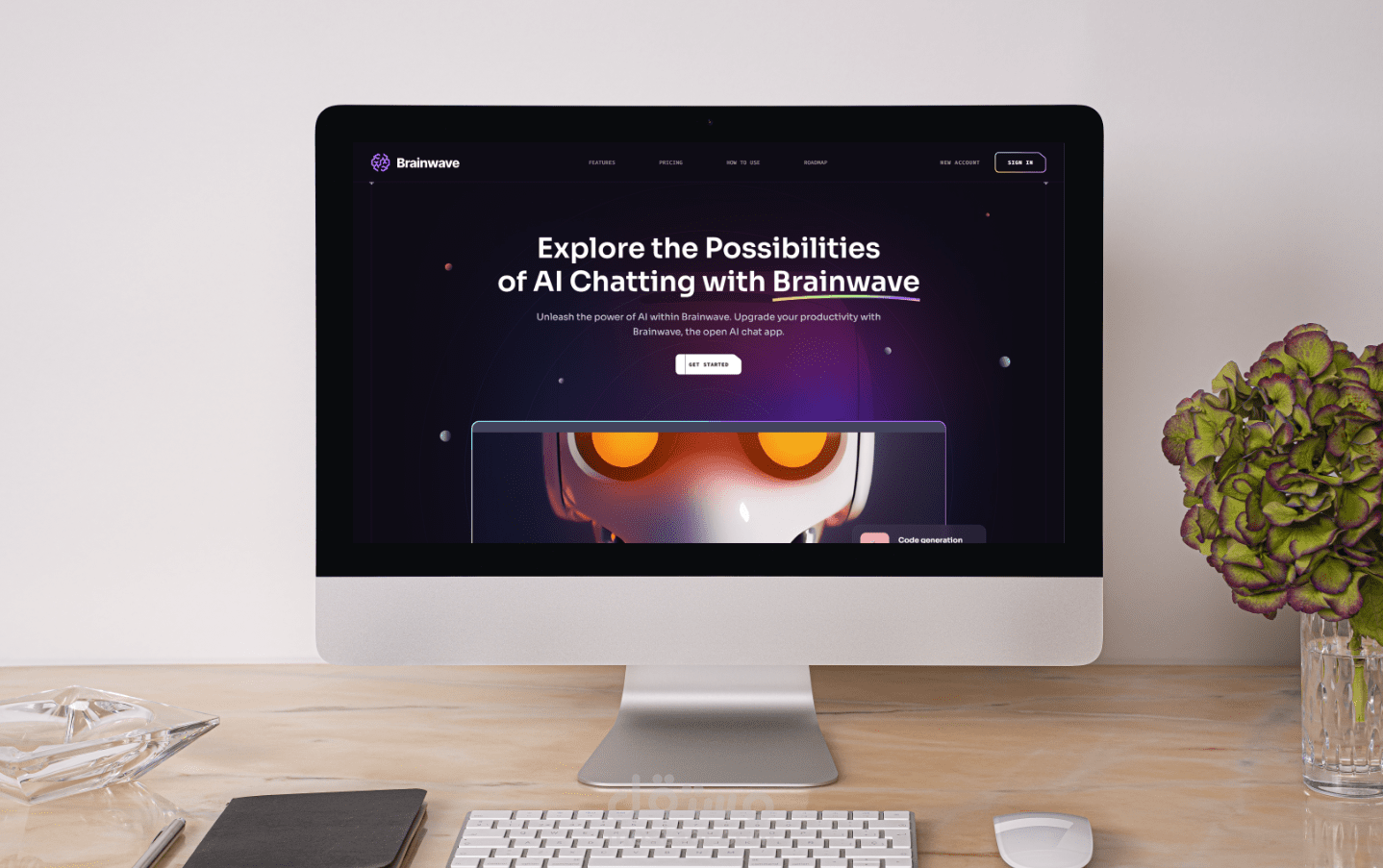 تطوير صفحة هبوط باستخدام ReactJS و Tailwind CSS - مشروع Brainwave | مستقل