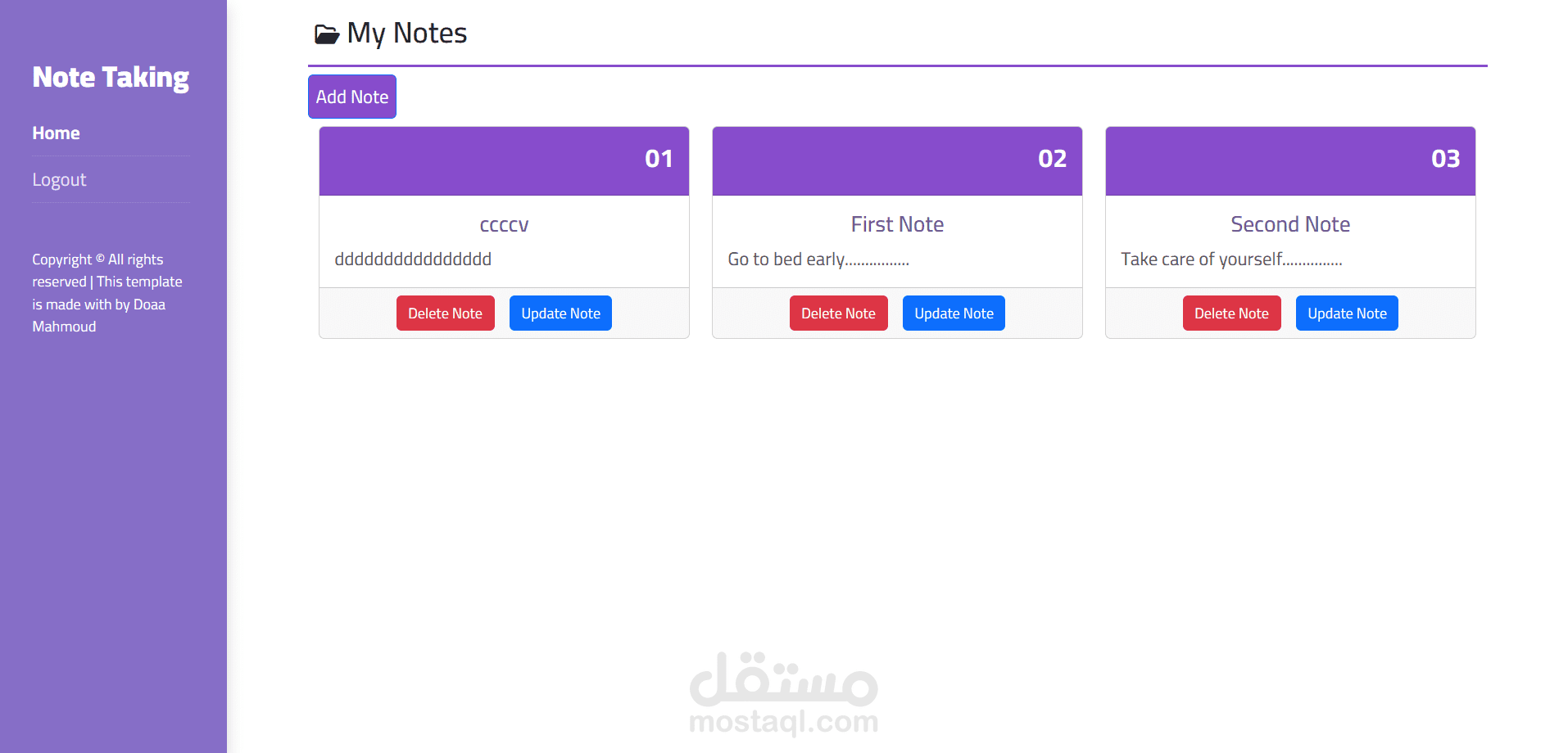 Note App | مستقل